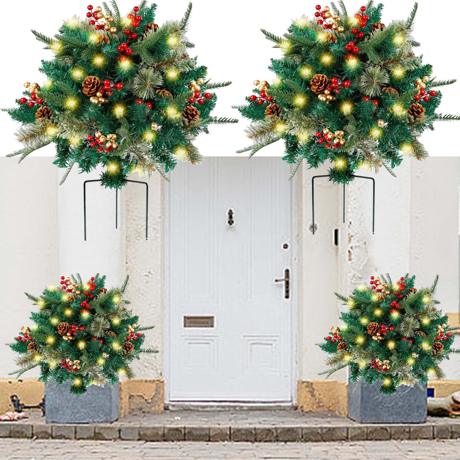 Fmbmuo Christmas Ornaments Lights Up 16 Inch Diy Craft Ground-Mounted ...