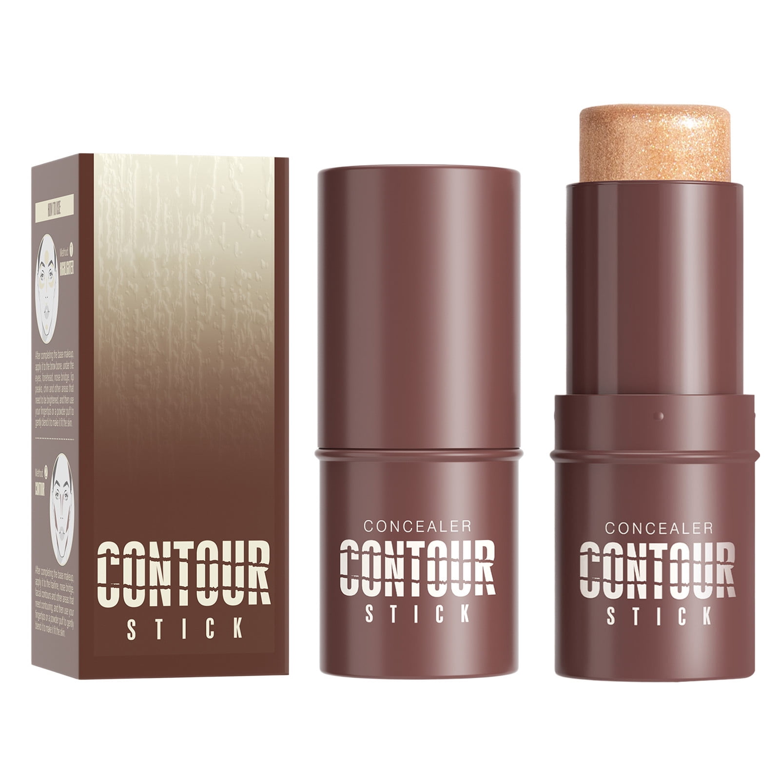 Fmbmuo Cream Contour Stick，Create Face Contour,Highlighter Stick,Blush ...