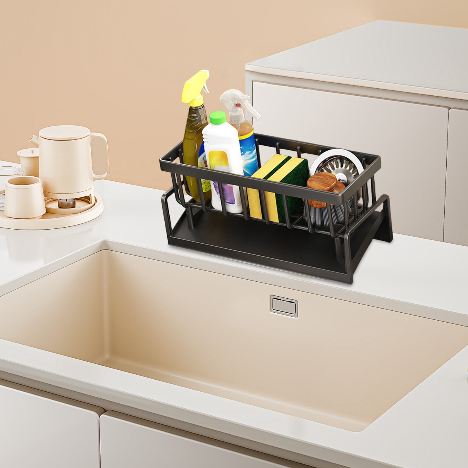 Fmbmuo Freestanding Countertop Drying Rack Plastic Storage Rack, with ...