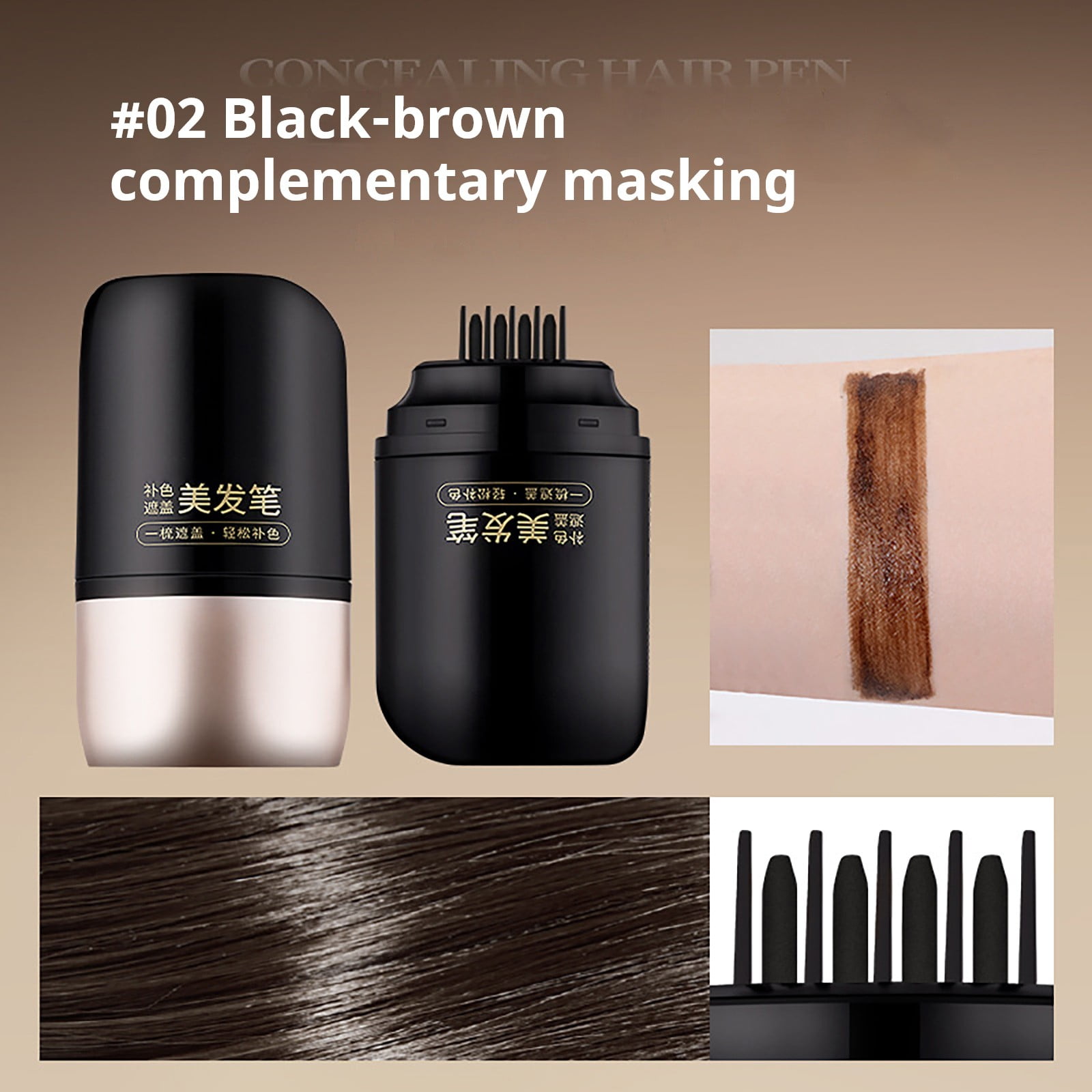 Fmbmuo Hair Dye Stick,Makeup Brush To Cover White Hair Temporary Makeup ...