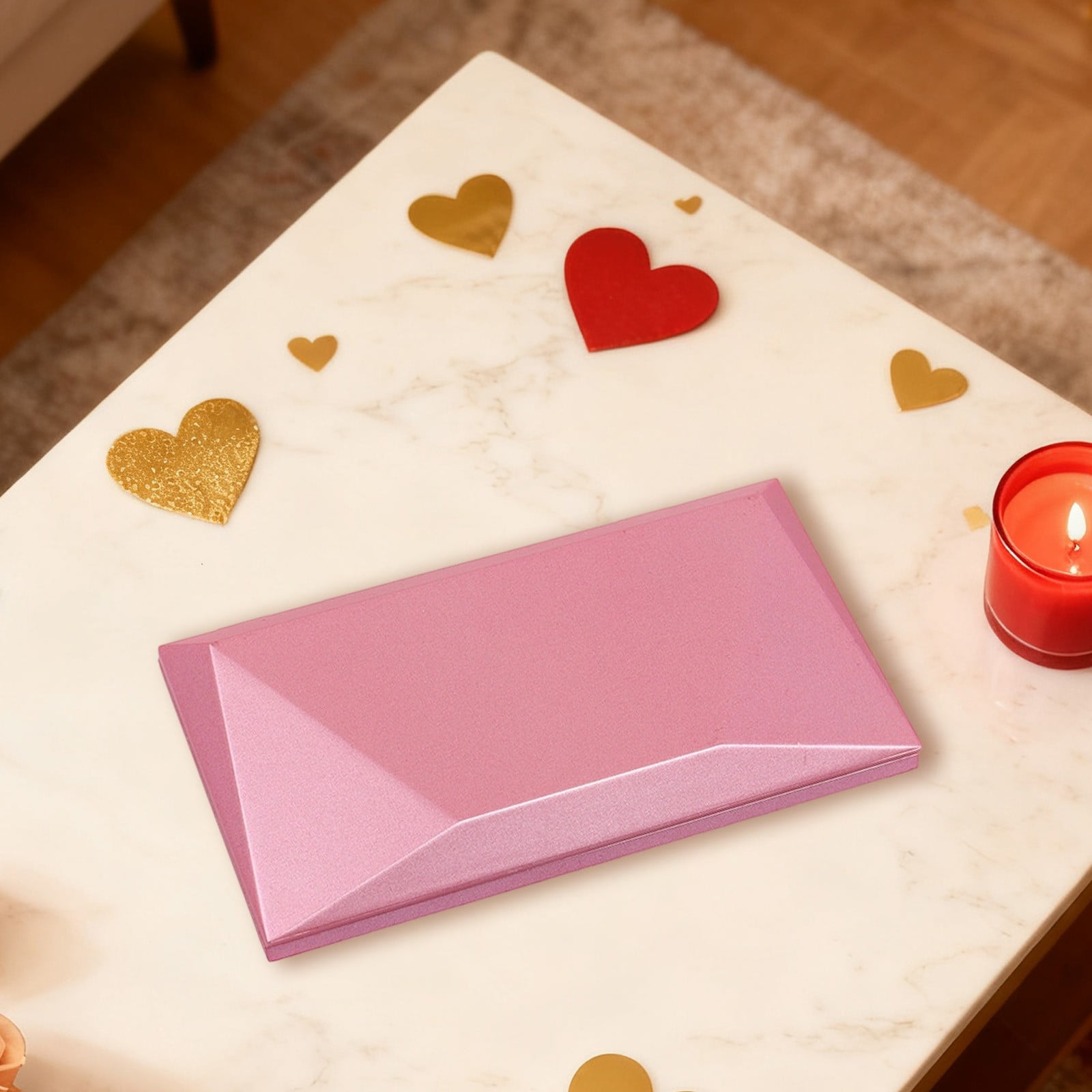 Fmbmuo Jewelry Box Party with Rose Rectangle Pink Ring Box, Modern ...
