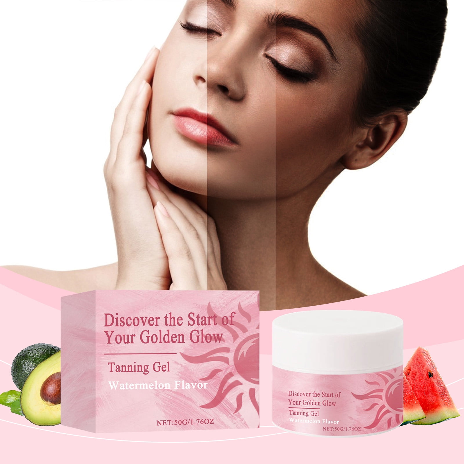 Fmbmuo,Oceaura Sunless Tanning Gel | Natural Bronze Glow In 4 Hours | Hydrating Coconut & Aloe ...