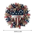 Fmbmuo Patriotic Welcome Wreath For Front Door 8x8 Inch With Flag Heart ...