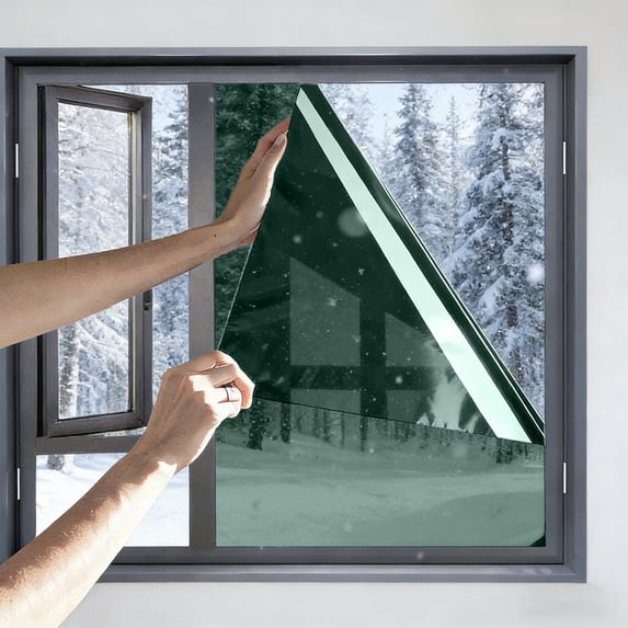 Fmbmuo Privacy Window Film Mirror Glass Tint 16x79 Inch Heat Control ...