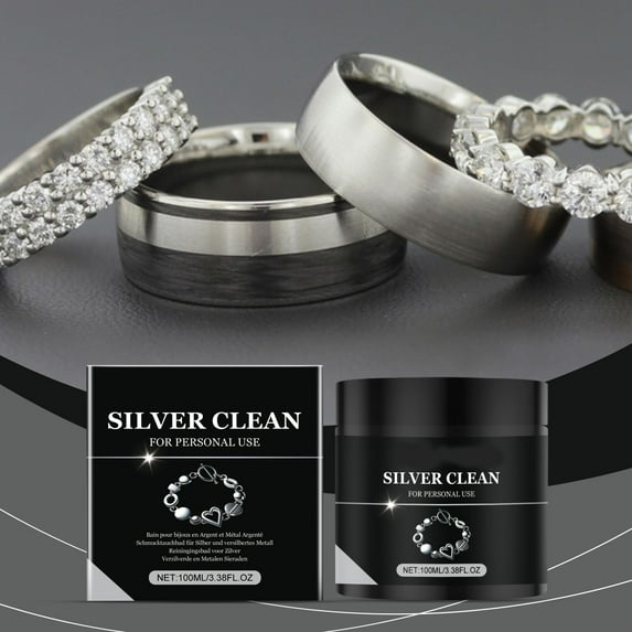 Fmbmuo Silver Jewelry Cleaner Solution,100ml for Oxidation & Blackening ...