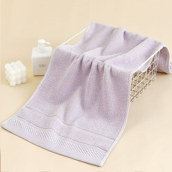 Fmbmuo Solid Color Bath Towels Cotton Purple Soft Washcloths, 14" x 30 ...