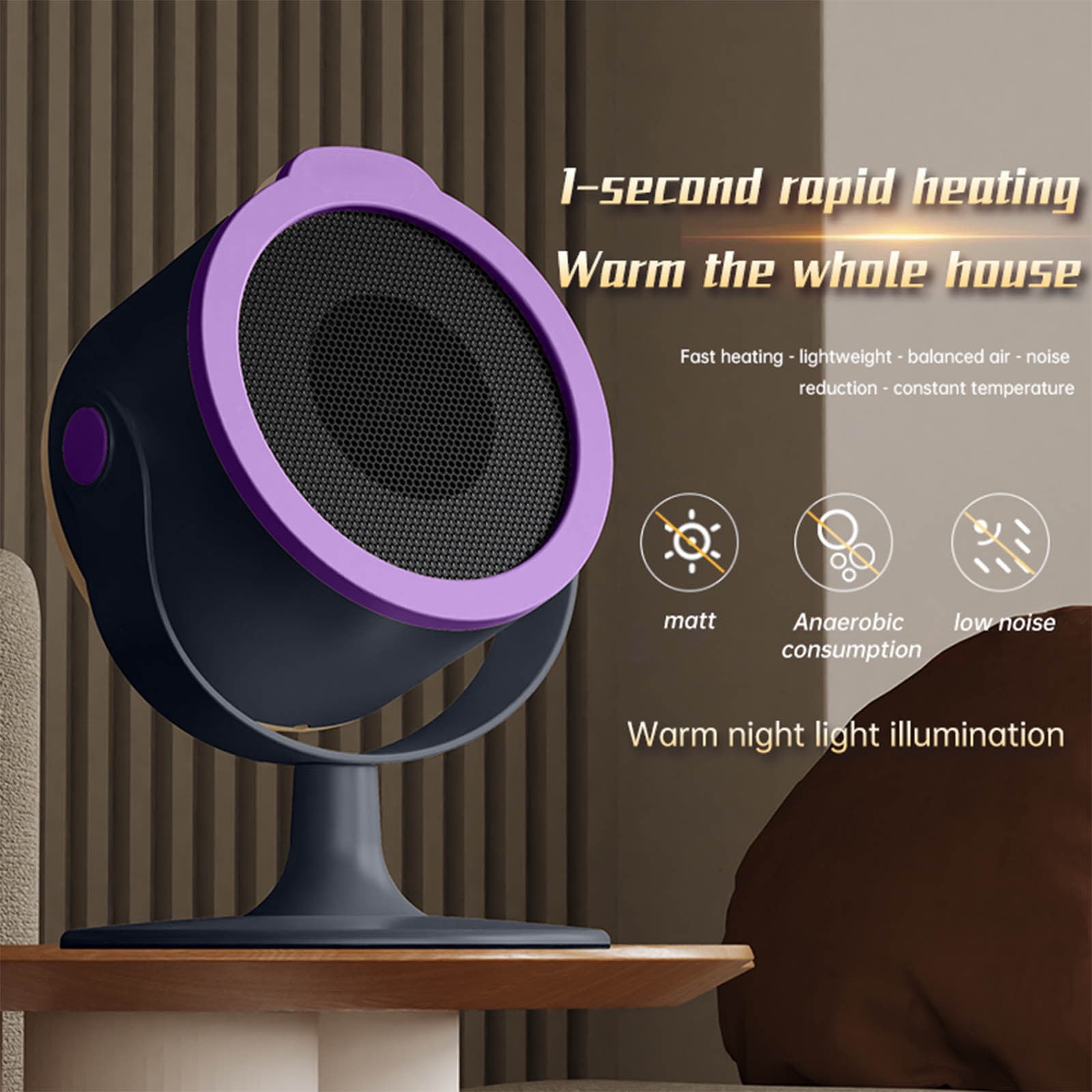 Fmbmuo Space Heater 2025 Portable Desktop Heater Fast Heating Energy ...
