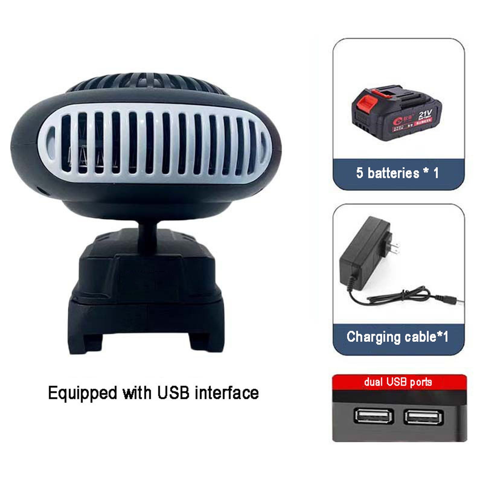 Fmbmuo Space Heater Accessory Lithium Battery With USB Ports 5 ...