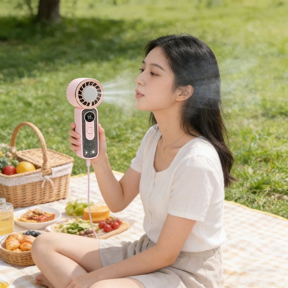Fmbmuo Ultra High mode Thermoelectric Cool Off Handheld Mini Fan with ...