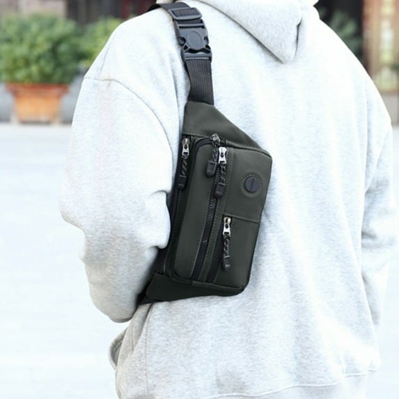 Fmbmuo Waist Bags Fashion Small Zipper Multi Layer Bags for Men ...