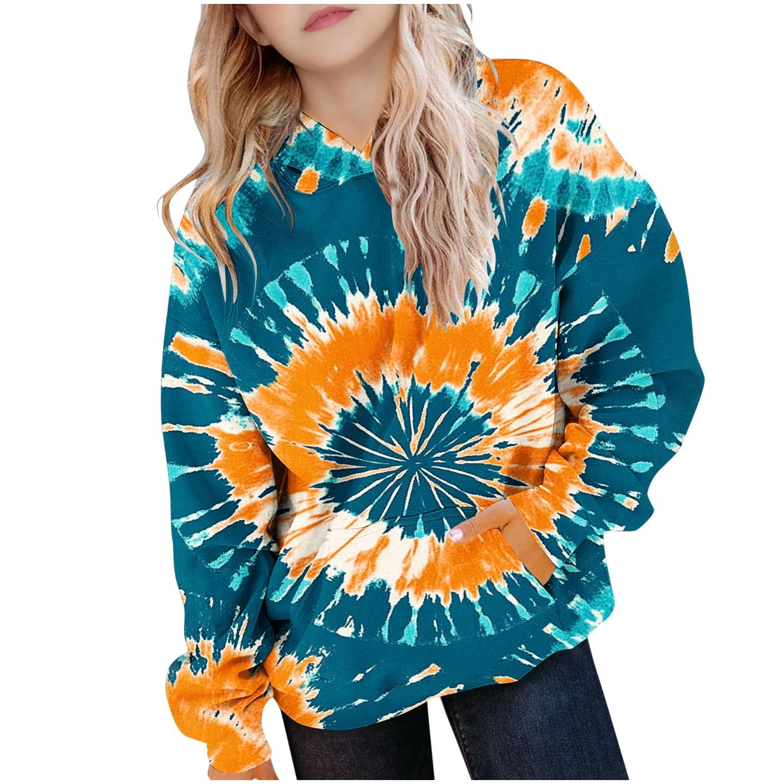 Fmbrln Girls Fleece Hoodies Long Sleeve Vintage Print Hooded ...