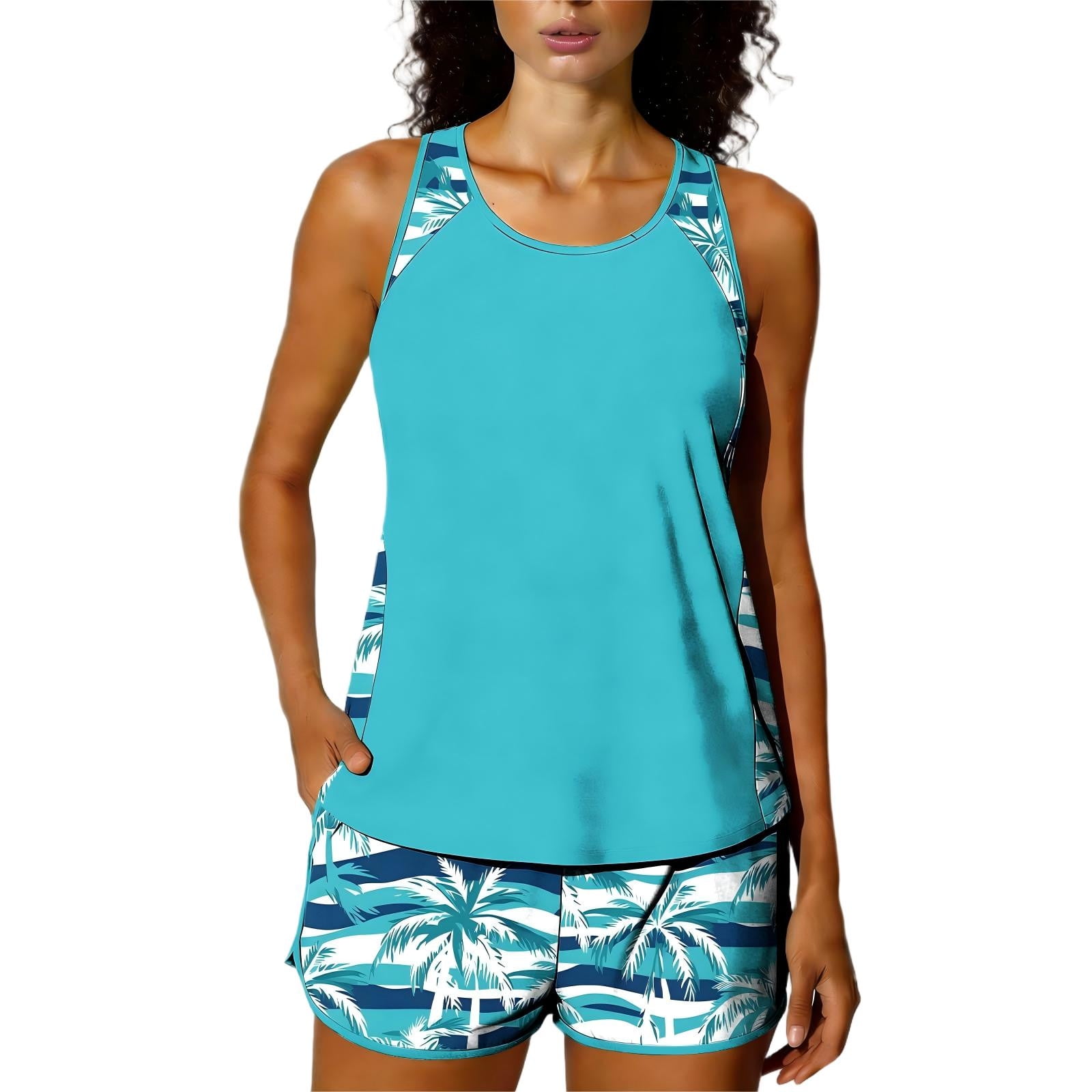 Fmbrln Tankini Swimsuits for Women Two Piece Bathing Suits with ...
