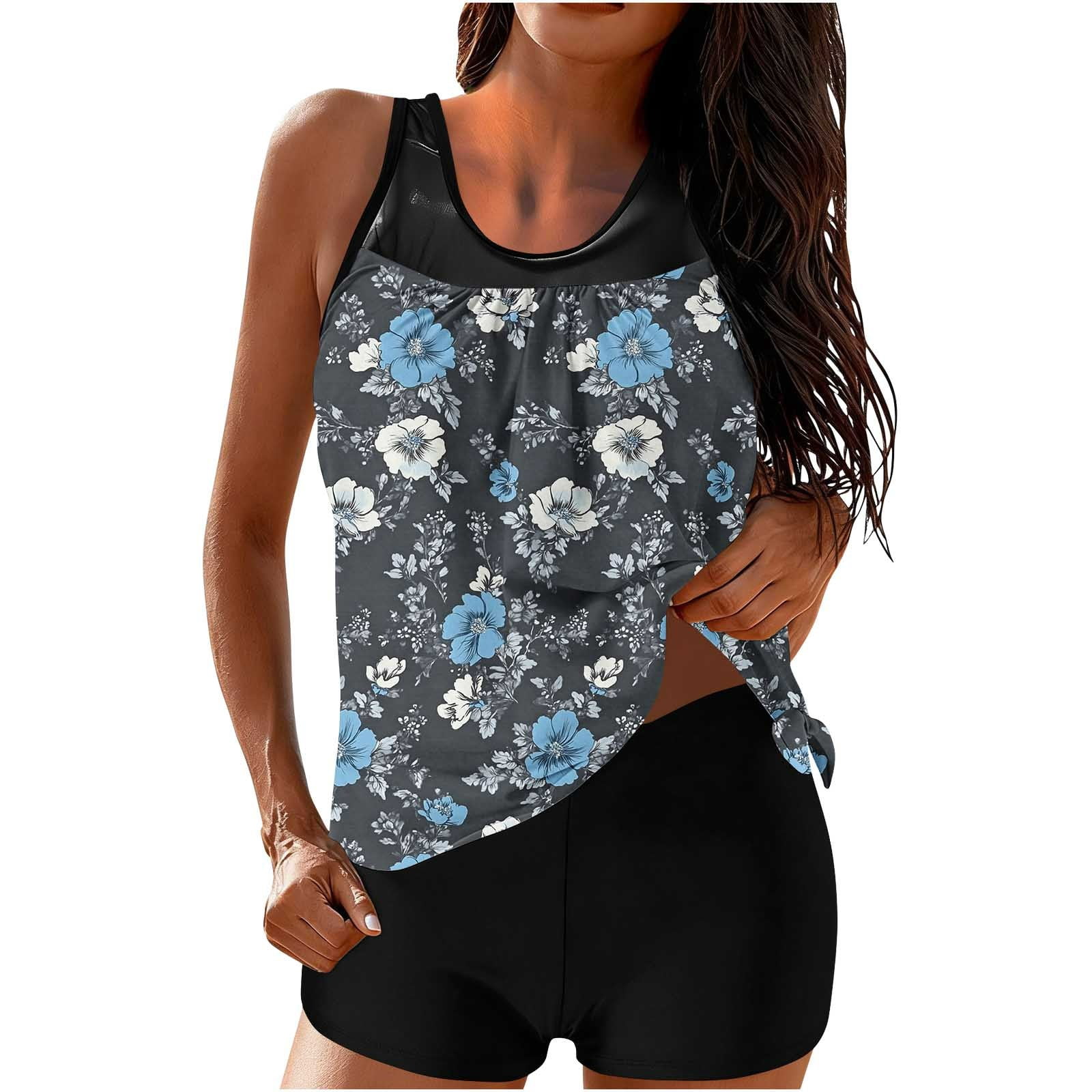 Fmbrln Tankini Swimsuits for Women with Boy Shorts Two Piece Fashion ...