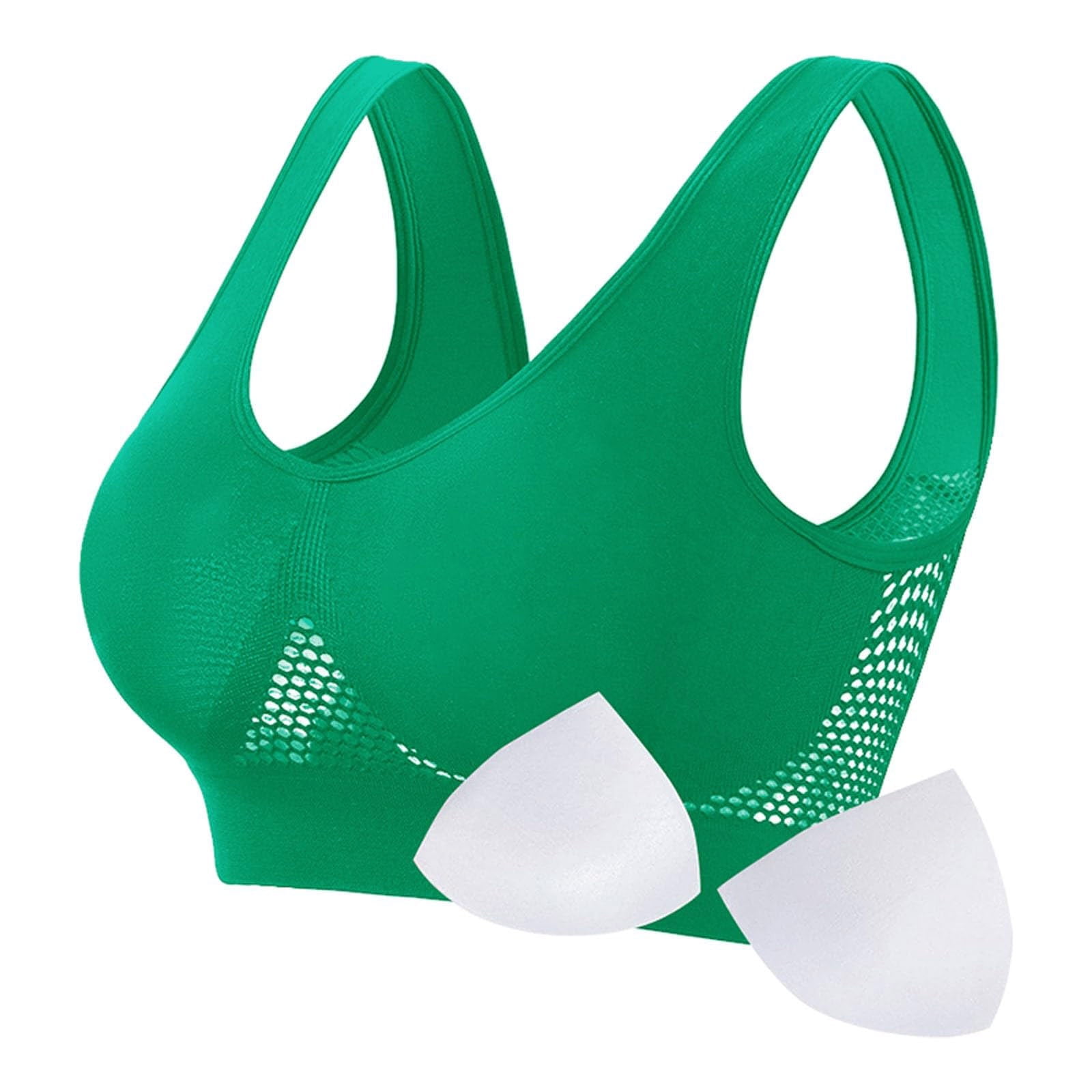 Fmbrln Womens Plus Size Seamless Sports Bra Mesh Breathable Fitness ...