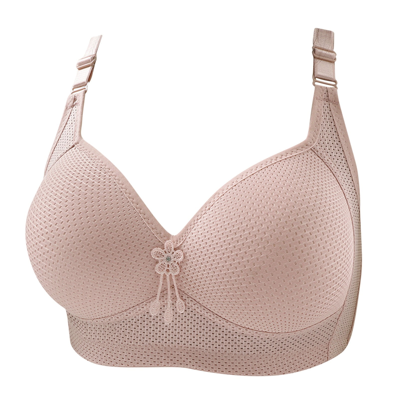 Fmbrln Womens Wirefree Everyday Bra Adjustable Strap Comfy Breathable Push Up Bra - Walmart.com