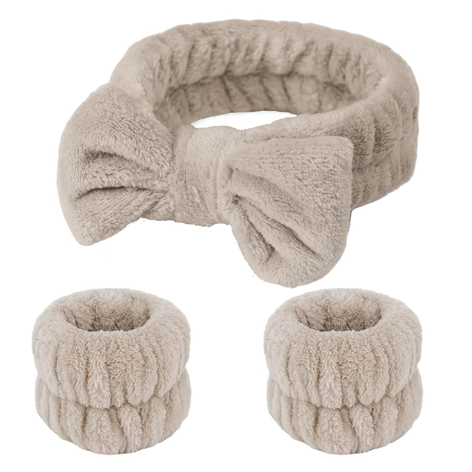 Fmeida Skincare Headband and Face Washing Wristband Set Spa hair band ...