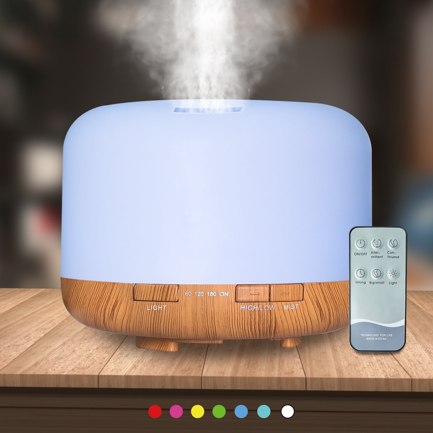 Fmixtown Essential Oils Diffuser, 500ml Cool Mist Diffuser with 7 ...