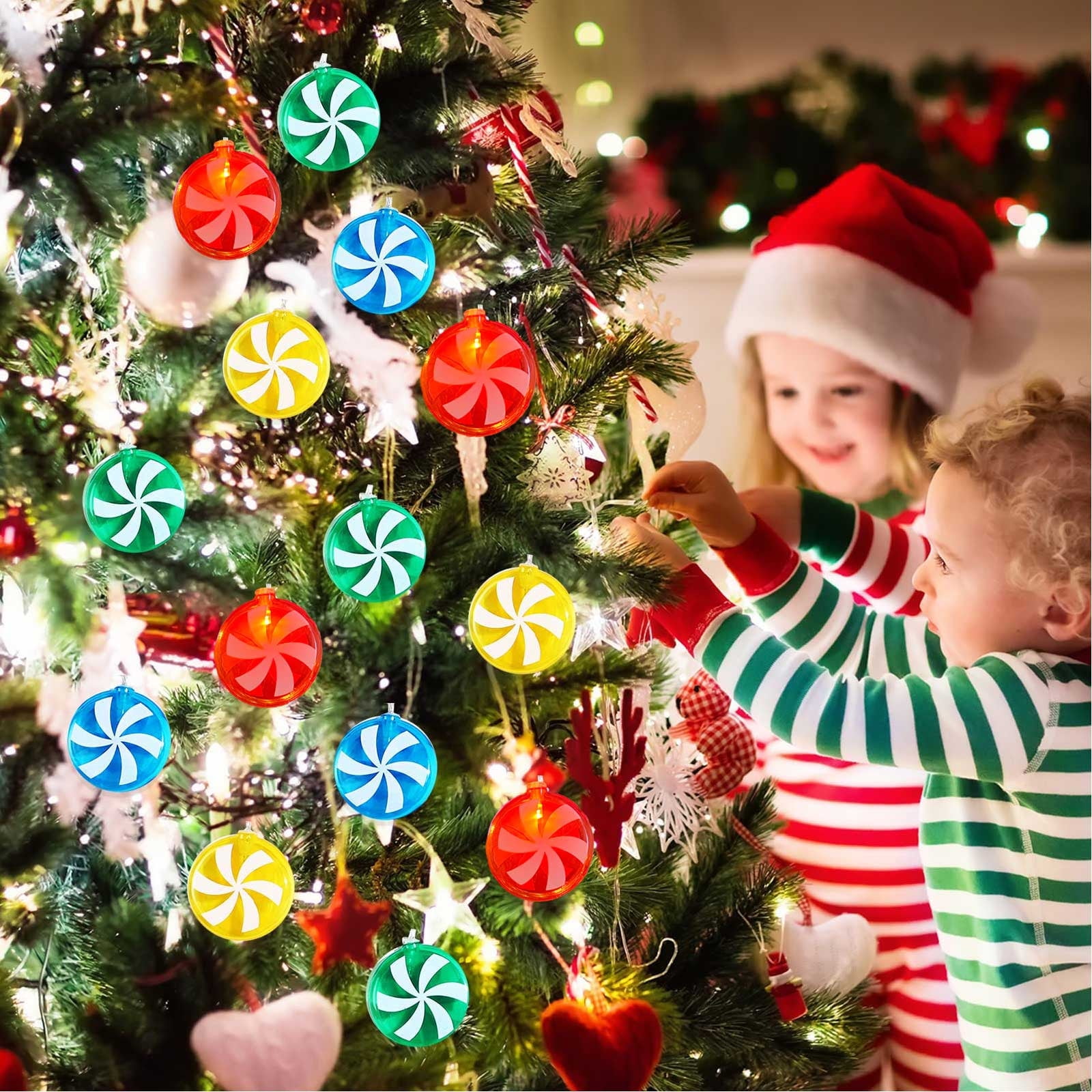 Candy Cane String Lights Candyland Decoration 9.84ft 20 LED Battery ...