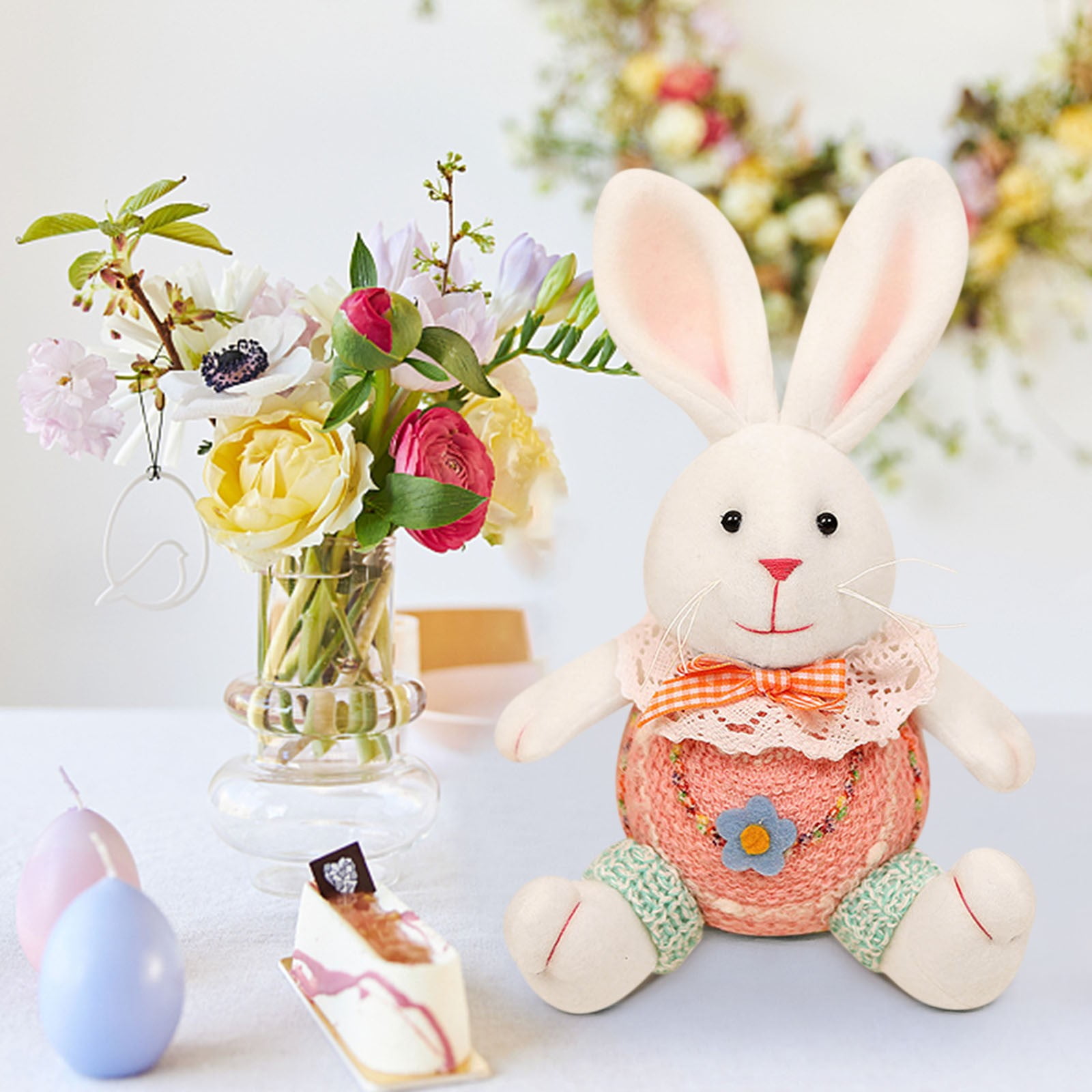 Fmlxio Easter Bunny Plush Toys Easter Decorations Dolls Small Gifts ...