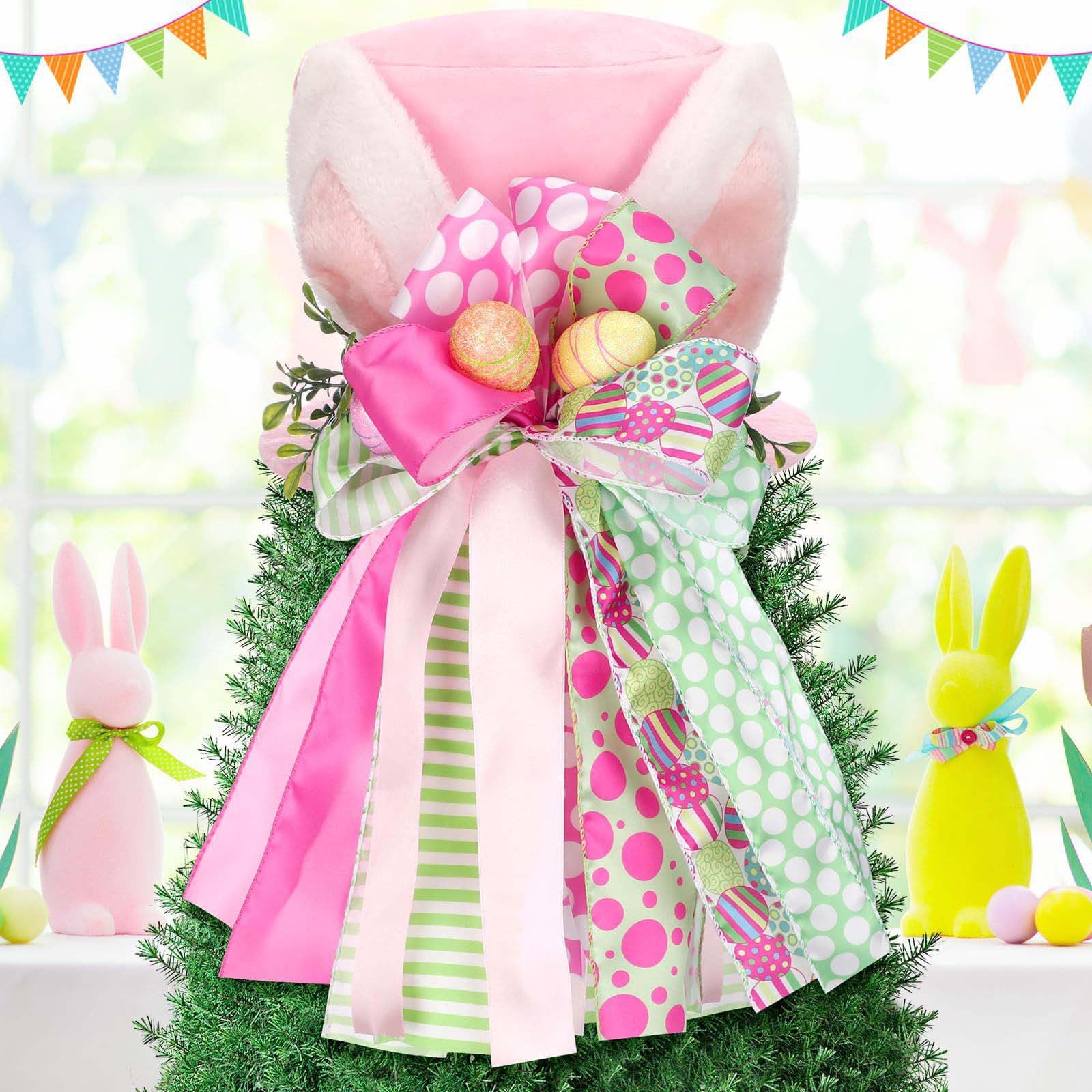 Fmlxio Easter Decorations for The Home Easter Tree Topper Hat Bunny ...