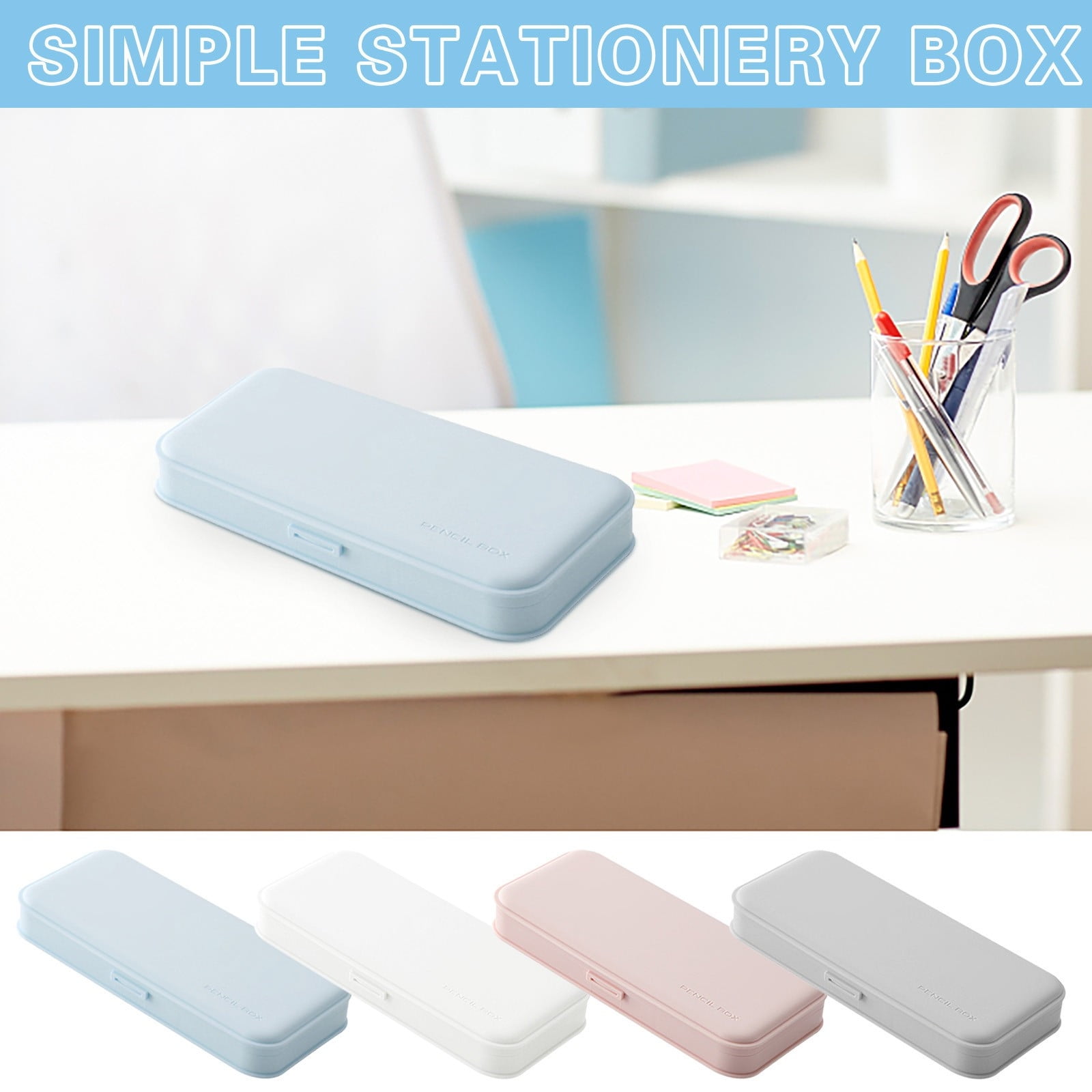 Fmlxio Pencil Case, Clear Pencil Box With Stickers, Large Plastic ...