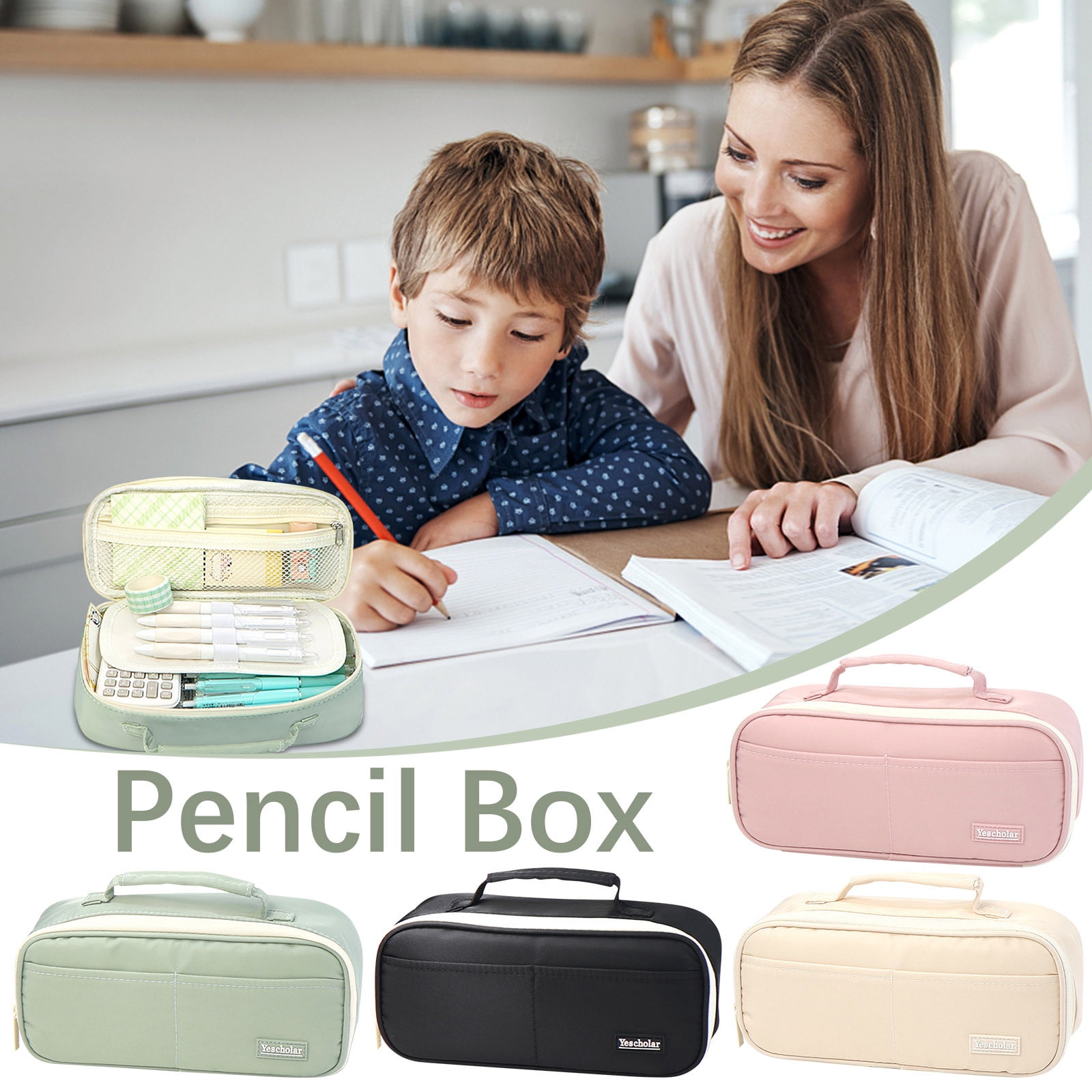 Fmlxio Pencil Pouch Pencil Box Pencil Bag Large-Capacity Pencil Case ...