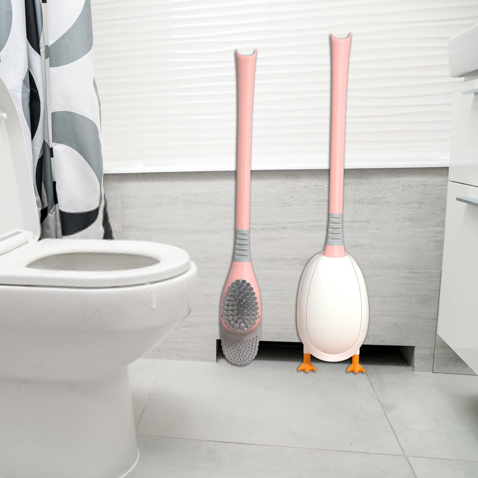 Fmlxio Toilet Brushes for Bathroom with Holder Diving Ducks Toilet ...