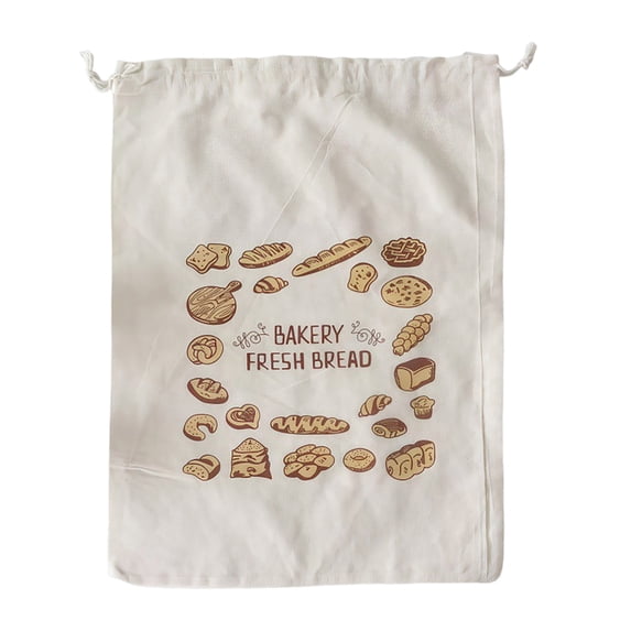 Fmnung Reusable Bread Bag, Cotton Drawstring Storage, for Homemade ...