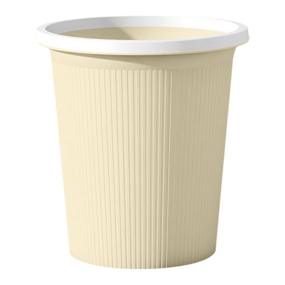 Fmnung Ribbed Plastic Trash Can, 1.92 Gal Compact Wastebasket for ...