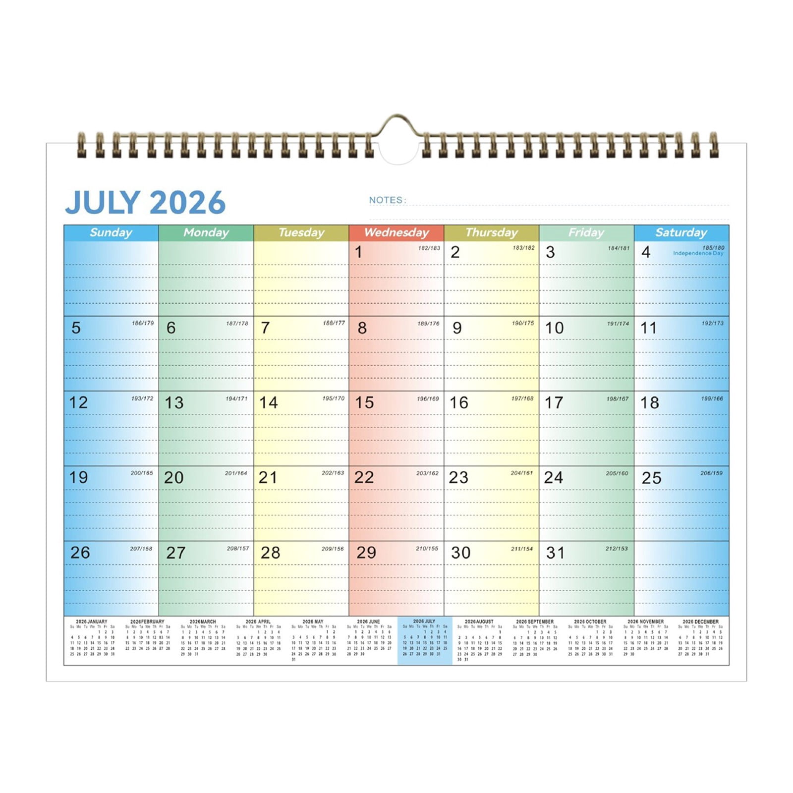Fmxomd 2027 Calendar - Includes July 2026 to Dec 2027-18 Monthly Wall ...
