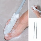 Fmxomd 2PC Long Handled Foot Brush,Foot Washing Brush Toe Seam Soft ...