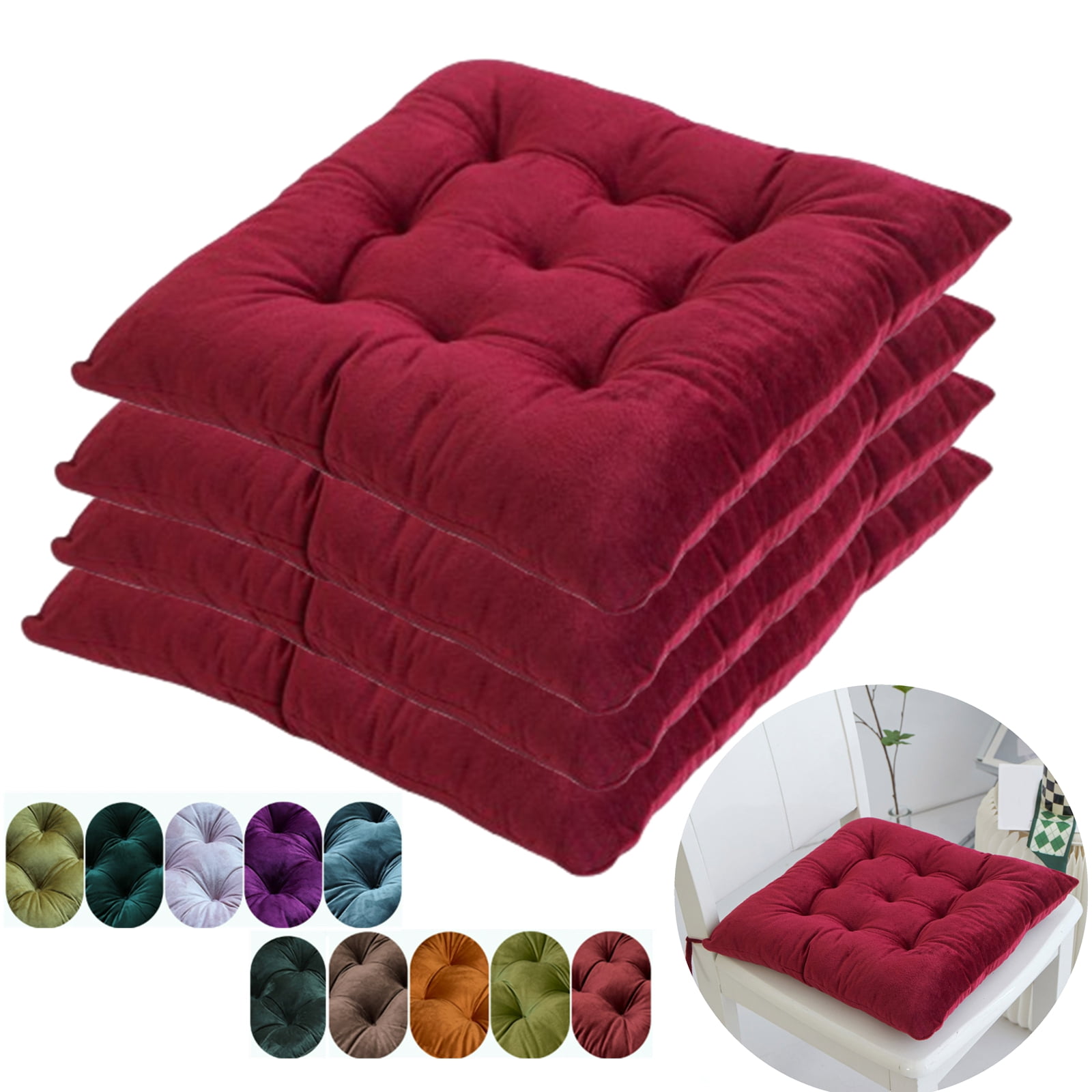 Fmxomd 4 Pack Chair Cushions for Dining Chairs Soft Seat Cushions for ...