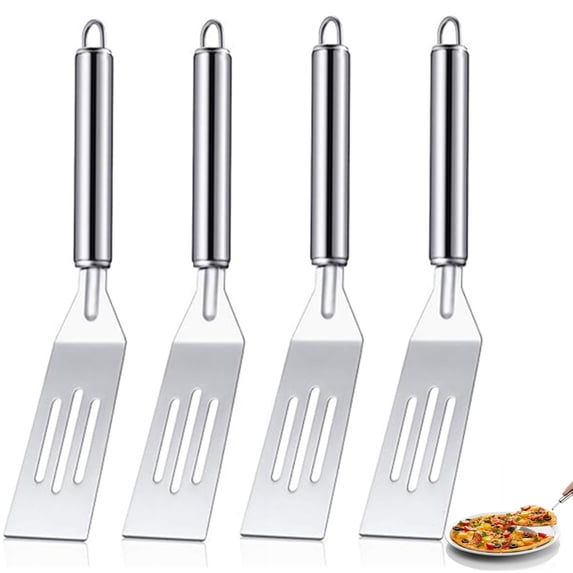 Fmxomd 【4 Pack】 Small Metal Spatula Set, Mini Stainless Steel Serving ...