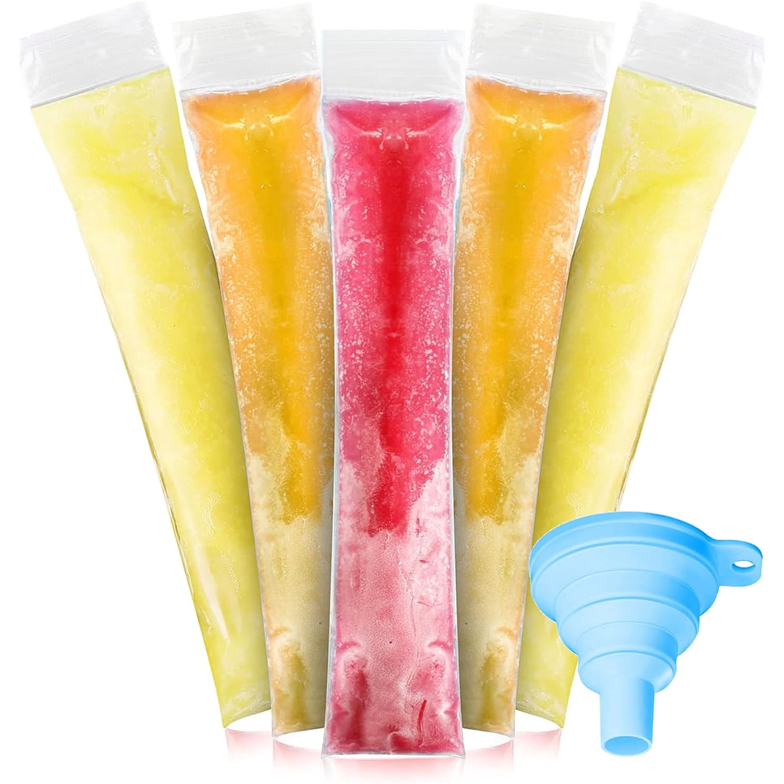 Fmxomd 50PCS Popsicle Bags Sealable BPA-free - 230ml Yogurt Popsicle ...