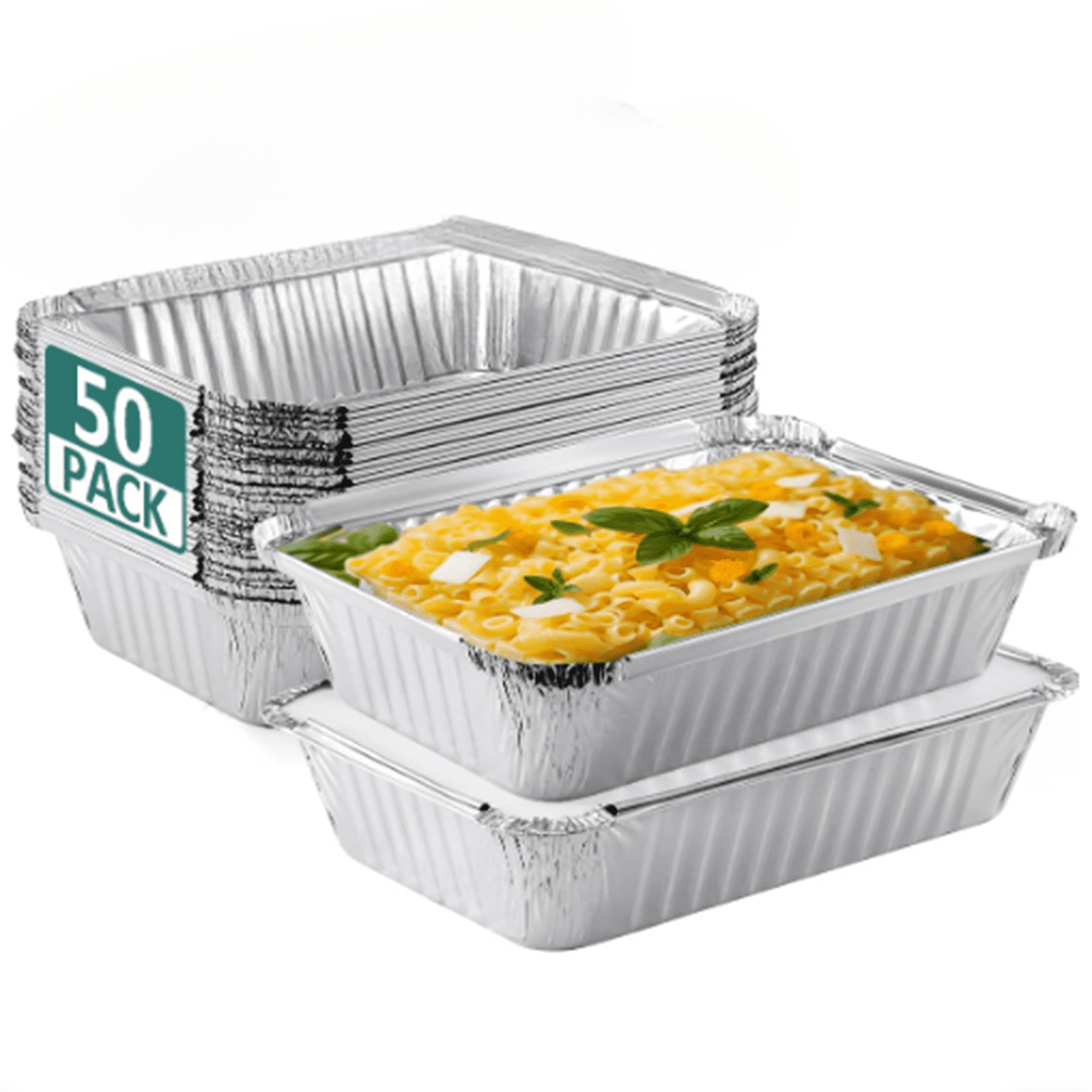 Fmxomd Aluminum Foil Pans, Disposable Roasting & Baking Pan, 230ml (50 ...