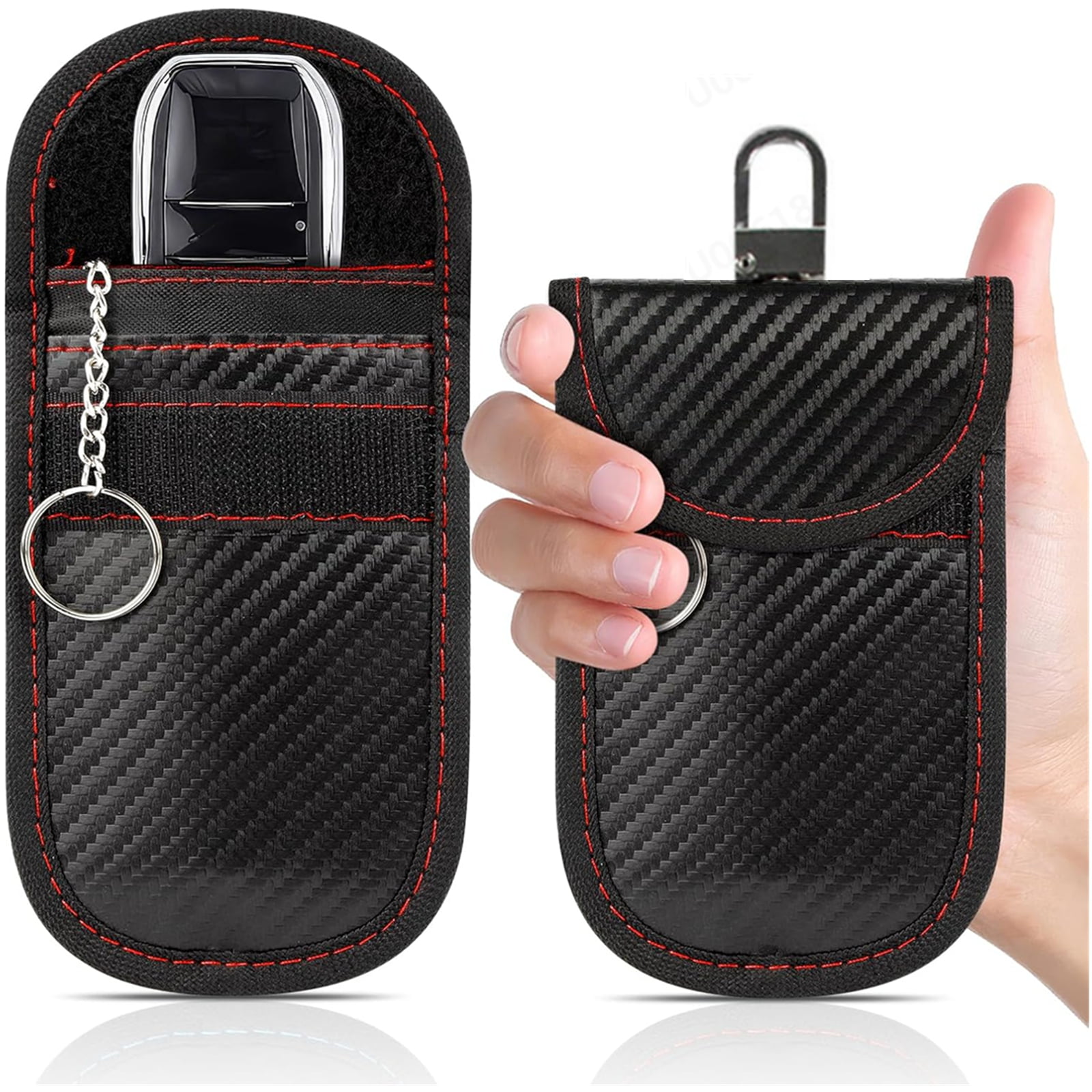 Fmxomd 2 Pack Faraday Key Fob Protector, Premium Car RFID Signal ...