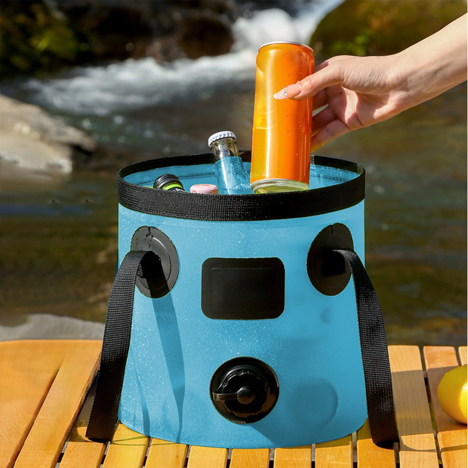 Fmxomd Collapsible Bucket with Handle, Lightweight 2.5 Gallon 10L ...