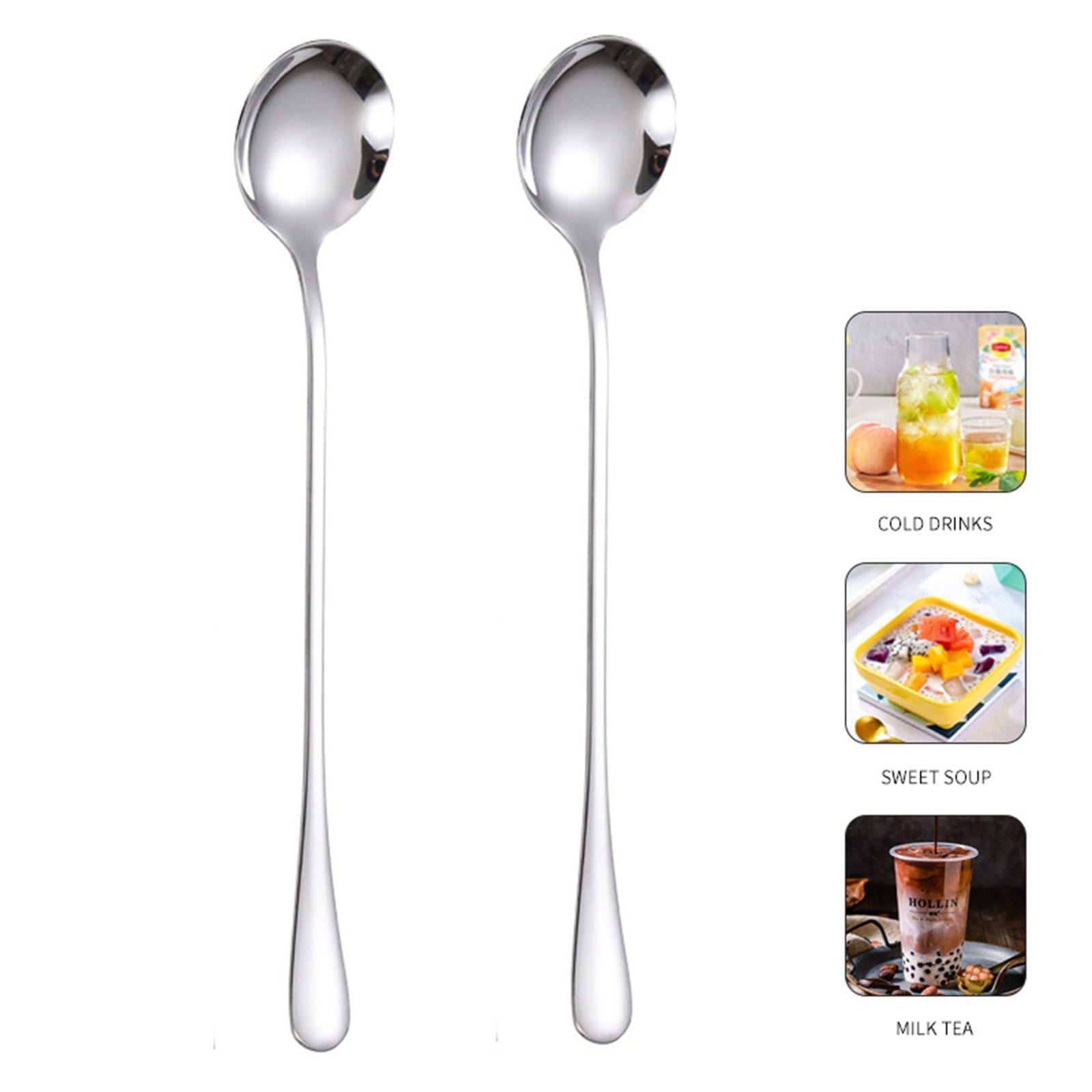Fmxomd Long Handle Spoon Coffee Stirrers Premium Stainless Steel Coffee ...
