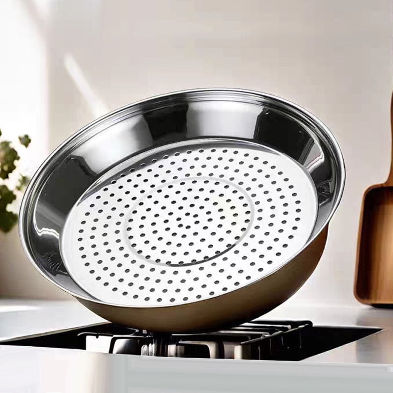 Fmxomd Iron Pot Stainless Steel Steaming Tray Tray Tray Water Steaming ...