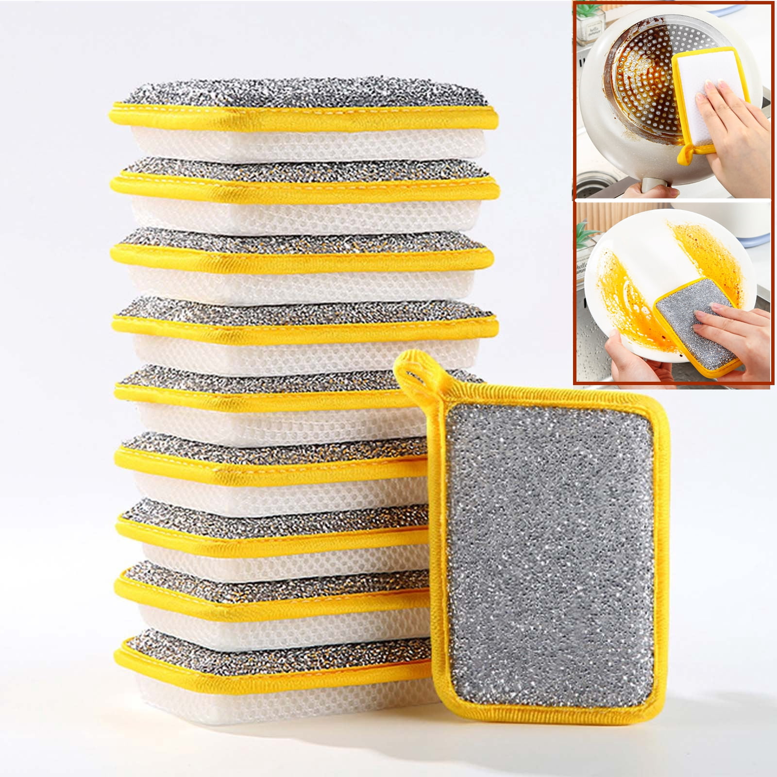 Fmxomd Multi-Purpose Scrub Sponges for Kitchen, Non-Scratch Sponge ...