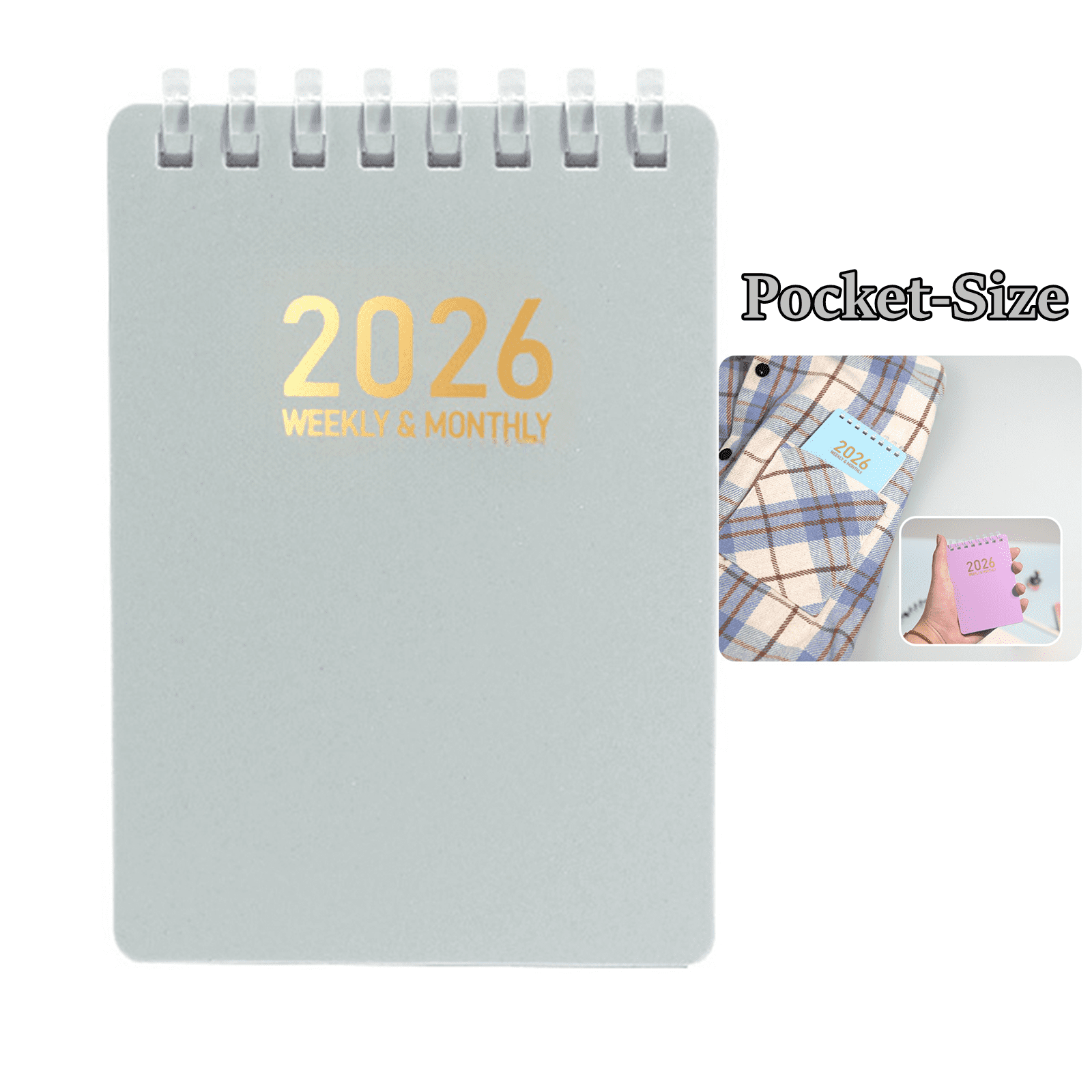 Fmxomd Pocket Calendar 2026, Weekly and Monthly Small Planner for Purse ...