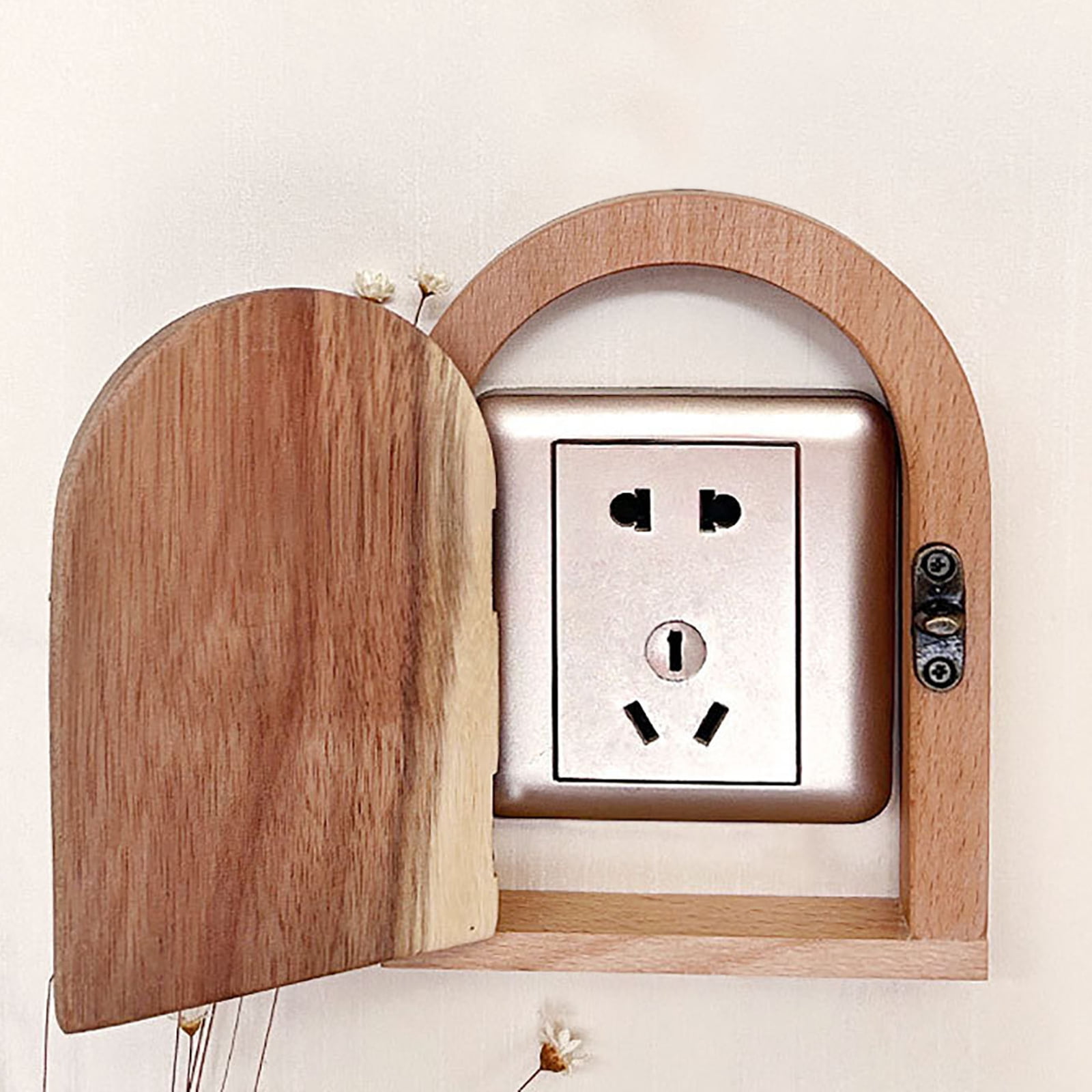 Fmxomd Self-Adhesive Outlet Cover – Creative Wooden Cover that Conceals ...