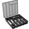 Fmxomd Silverware Organizer with Lid, Covered Utensil Tray for Kitchen ...