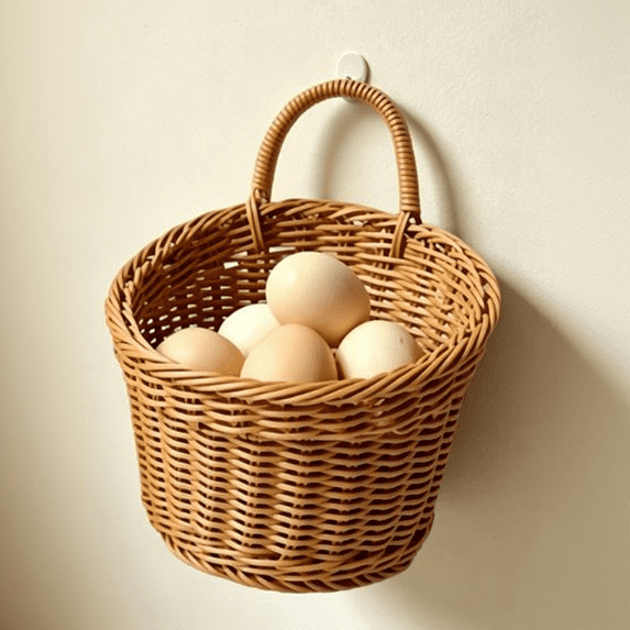 Fmxomd Woven Wicker Hanging Basket Door Hanging Basket Wall Decorations ...
