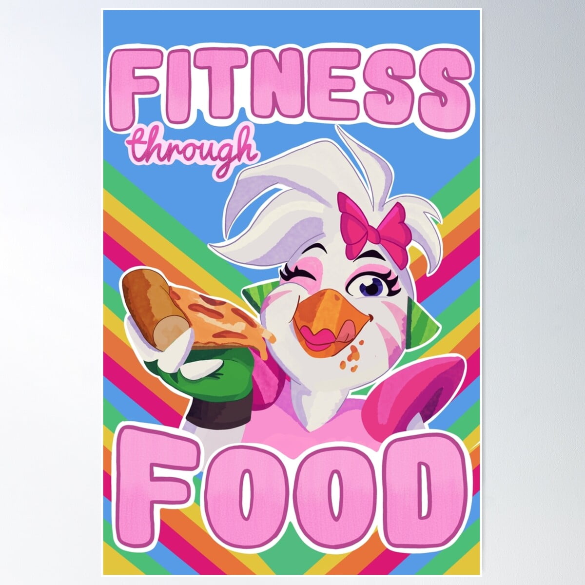 Fnaf Fitness Through Food Chica Poster Poster Wall Art, Modern Wall ...