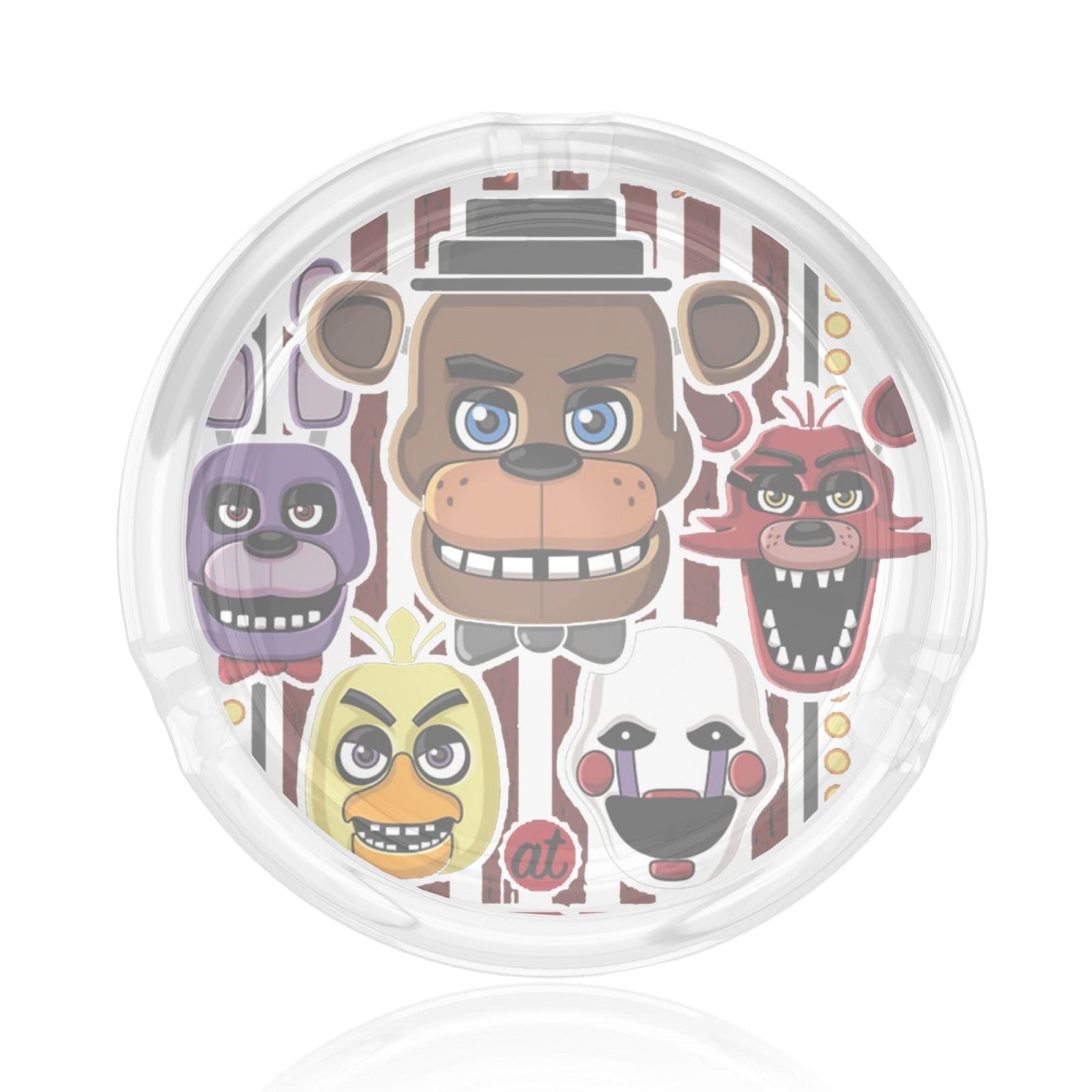 Fnaf Pizzeria Multi Character Round Glass Ashtray 3d Printing For ...