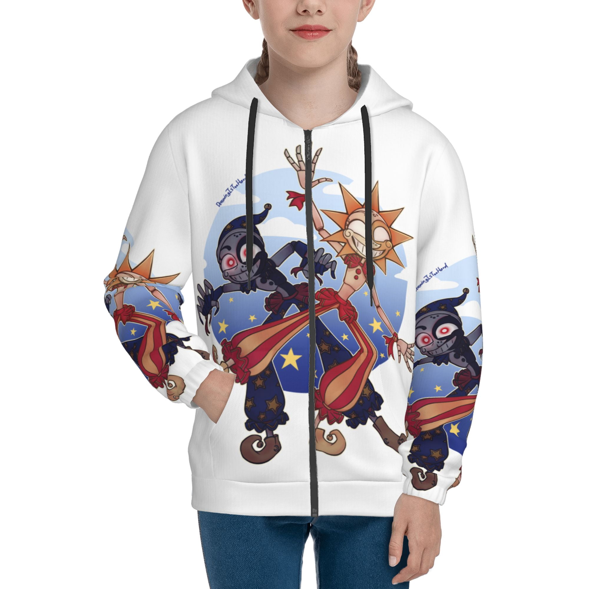 Fnaf Sundrop And Moondrop Teens Boys Girls Zip Up Hoodies 3d Print Long ...