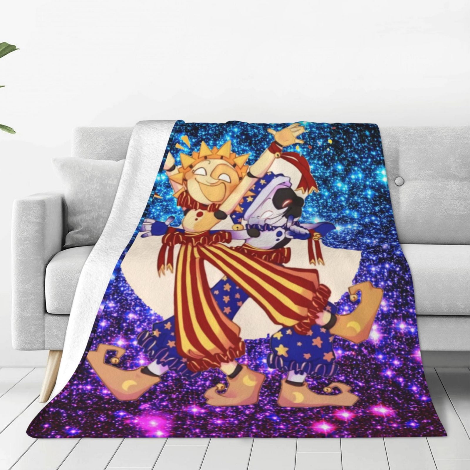 Fnaf Sundrop And Moondrop Throw Blanket Couch Bed Sofa Soft Lightweight ...