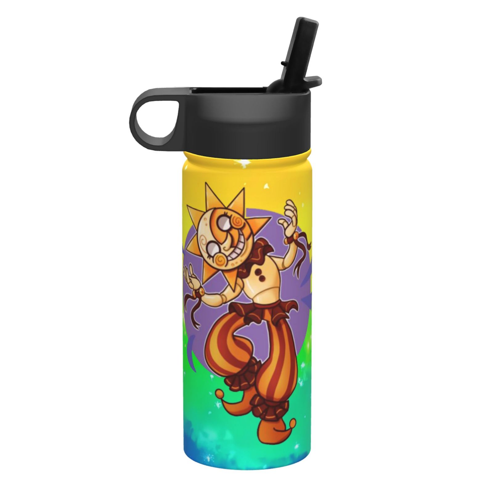 Fnaf Sundrop And Moondrop Kids Insulated Water Bottle With Straw - 18 ...