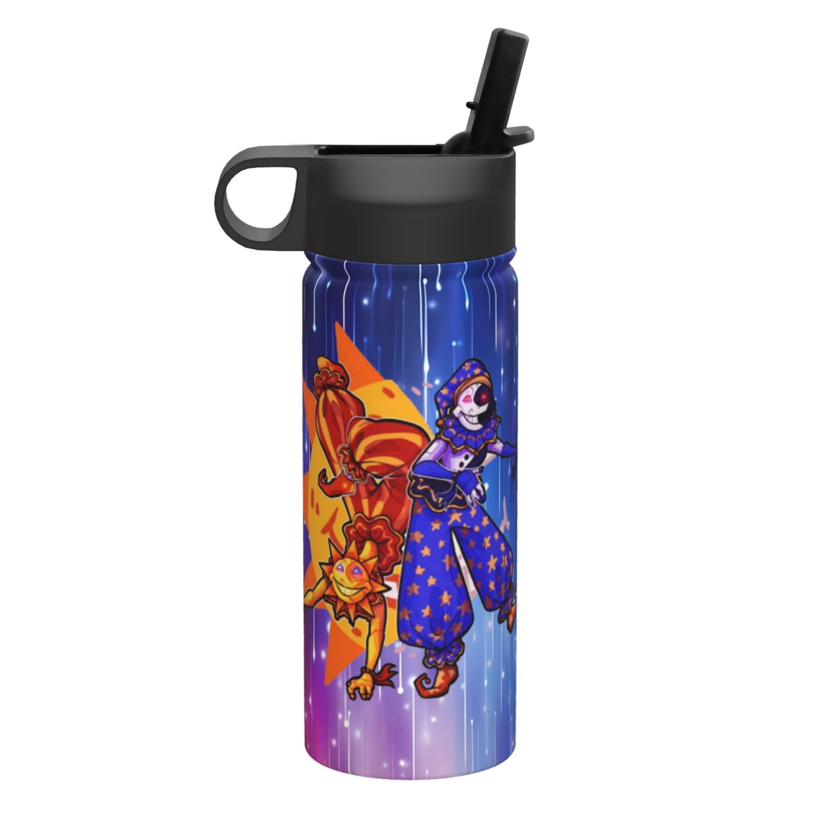 Fnaf Sundrop And Moondrop Kids Insulated Water Bottle With Straw - 18 ...